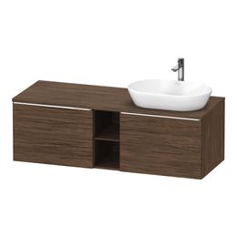 Duravit Waschtischunterschrank D-Neo 140x55cm, 2 A, 1 Pl, B R, chr/Nussb dkl. (DE4950R10210000)