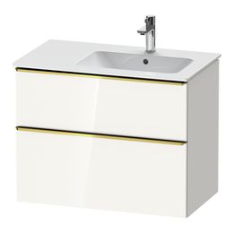 Duravit Waschtischunterschrank D-Neo 81x46,2cm, 1 Kast, B R, gol pol/wei&szlig; hgl (DE4367034220000)