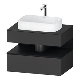 Duravit Waschtischunterschrank Qatego 80x55x60cm, E sw/gra m, Pl, 1 Schubkast. (QA4730016490000)