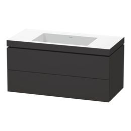 Duravit Waschtischunterschrank c-bonded L-Cube 100x48cm, o HL, gra m, 2 Schub., wandh&auml;ngend (LC6928N8080)