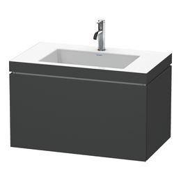 Duravit Waschtischunterschrank c-bonded L-Cube 80x48cm, 1 HL, graph ma, 1 Ausz., wandh&auml;ngend (LC6917O4949)