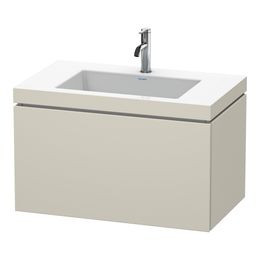 Duravit Waschtischunterschrank c-bonded L-Cube 80x48cm, 1 HL, Tau ma, 1 Ausz., wandh&auml;ngend (LC6917O9191)