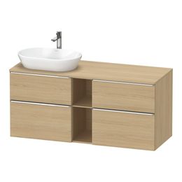 Duravit Waschtischunterschrank D-Neo 140x55cm, 2 SBK, 2 A, B L, chr/Eiche Nat (DE4970L10300000)