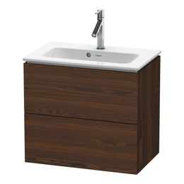 Duravit Waschtischunterschrank Compact L-Cube 62x39,1cm, Nussb geb., 2 Schub., wandh&auml;ngend (LC625606969)