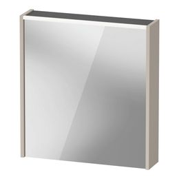 Duravit LED-Spiegel D-Code 2.0 m Steckd. 65x70x5cm, Lichtf ob, links, taupe matt (DC7105L91910000)