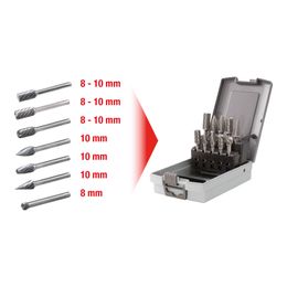 KS Tools HM Fr&auml;sstift-Satz, Kunststoffkassette, 10-teilig (515.3220)