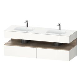 Duravit Einbauwaschtisch-M&ouml;bel-Set Qatego 160x55x60cm, Kon-WTU, Ei Marmor/w hgl (QA4797055220000)