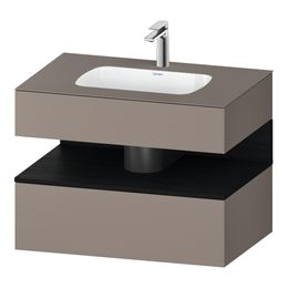 Duravit Einbauwaschtisch-M&ouml;bel-Set Qatego 80x55x60cm, E sw/Basalt ma, Konsolen-Waschtischunterbau (QA4785016430000)