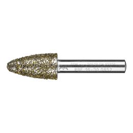 Pferd TOOLS Diamant-Schleifstift Rundbogen &Oslash;16,0mm Schaft-&Oslash;8 mm D852 (sehr grob) zum Schleifen von Grau-und Sph&auml;roguss (36476066)