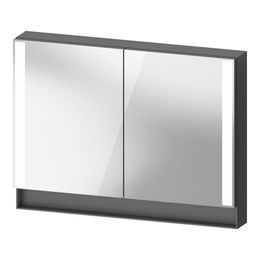 Duravit Universal-Spiegelschrank Qatego 100x75x15,5cm, Graphit matt, 2 T&uuml;ren (QA7152049490000)