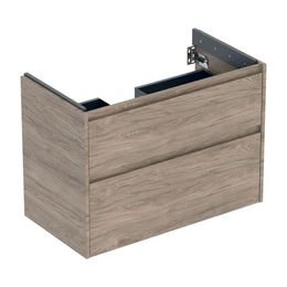 Geberit Renova Plan Waschtisch-Unterschrank 504031JR1 2 Schubladen, Korpus/Front Nussbaum / Melamin Holzstruktur, Breite 84,6 cm
