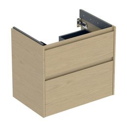 Geberit Renova Plan Waschtisch-Unterschrank 504029PS1 2 Schubladen, Korpus/Front Eiche natur / Melamin Holzstruktur, Breite 69,3 cm