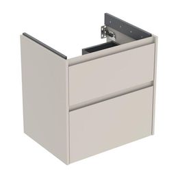Geberit Renova Plan Waschtisch-Unterschrank 504027DB1 2 Schubladen, Korpus/Front sandgrau / lackiert seidenmatt, Breite 59,5 cm