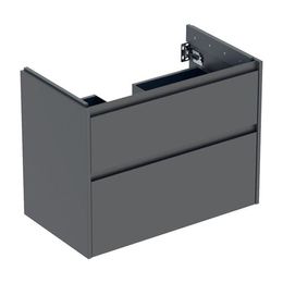 Geberit Renova Plan Waschtisch-Unterschrank 504030JK1 2 Schubladen, Korpus/Front lava / lackiert seidenmatt, Breite 79,4 cm