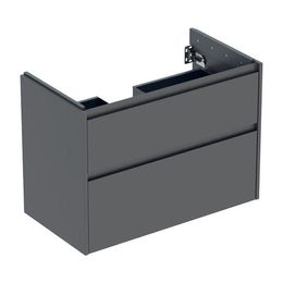 Geberit Renova Plan Waschtisch-Unterschrank 504031JK1 2 Schubladen, Korpus/Front lava / lackiert seidenmatt, Breite 84,6 cm