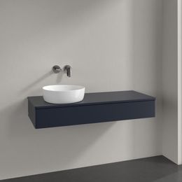 Villeroy & Boch Villeroy und Boch Antao Waschtisch-Unterschrank K11010HG 120x19x50cm, Waschbeckenplattenfarbe Lack, midnight blue matt lacquer