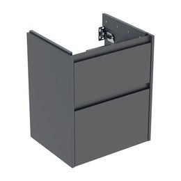 Geberit Renova Plan Waschtisch-Unterschrank 504025JK1 2 Schubladen, Korpus/Front lava / lackiert seidenmatt, Breite 50,4 cm