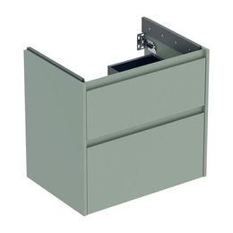 Geberit Renova Plan Waschtisch-Unterschrank 504028IK1 2 Schubladen, Korpus/Front salbeigr&uuml;n / lackiert seidenmatt, Breite 64,4 cm