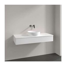 Villeroy & Boch Villeroy und Boch Antao Waschtisch-Unterschrank K10050MT 120x19x50cm, Hahnloch, Waschbeckenplattenfarbe Lack, white matt lacquer