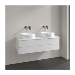 Villeroy & Boch Villeroy und Boch Antao Waschtisch-Unterschrank K24050GF 120x36x50cm, Hahnloch, Waschbeckenplattenfarbe Lack, glossy white lacquer