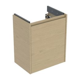 Geberit Renova Compact Waschtisch-Unterschrank 504083PS1 1 T&uuml;r, Korpus/Front Eiche natur / Melamin Holzstruktur, Breite 50 cm