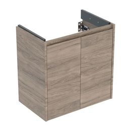 Geberit Renova Compact Waschtisch-Unterschrank 504085JR1 2 T&uuml;ren, Breite 59,7cm, Korpus/Front Nussbaum / Melamin Holzstruktur