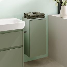 Geberit Renova Plan Mittelhochschrank 504044IK1 1 T&uuml;r, Breite 33cm, Korpus/Front salbeigr&uuml;n / lackiert seidenmatt
