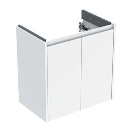 Geberit Renova Compact Waschtisch-Unterschrank 504085011 2 T&uuml;ren, Breite 59,7cm, Korpus/Front wei&szlig; / lackiert seidenglanz