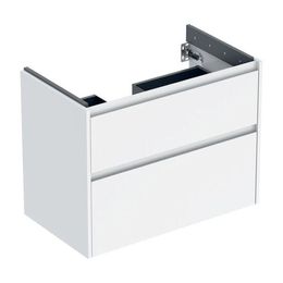 Geberit Renova Plan Waschtisch-Unterschrank 504030011 2 Schubladen, Korpus/Front wei&szlig; / lackiert seidenglanz, Breite 79,4 cm