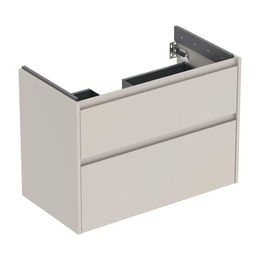 Geberit Renova Plan Waschtisch-Unterschrank 504031DB1 2 Schubladen, Korpus/Front sandgrau / lackiert seidenmatt, Breite 84,6 cm