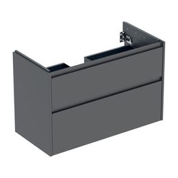 Geberit Renova Plan Waschtisch-Unterschrank 504032JK1 2 Schubladen, Korpus/Front lava / lackiert seidenmatt, Breite 94,8 cm