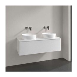 Villeroy & Boch Villeroy und Boch Antao Waschtisch-Unterschrank K35150GF 120x36x50cm, Hahnloch, Waschbeckenplattenfarbe Lack, glossy white lacquer