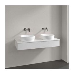Villeroy & Boch Villeroy und Boch Antao Waschtisch-Unterschrank K13150GF 120x19x50cm, Hahnloch, Waschbeckenplattenfarbe Lack, glossy white lacquer