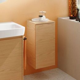 Geberit Renova Plan Seitenschrank 504043PS1 1 T&uuml;r, Anschlag links/rechts, Breite 33cm, Korpus/Front Eiche natur / Melamin Holzstruktur