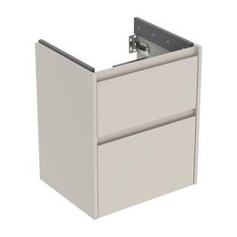 Geberit Renova Plan Waschtisch-Unterschrank 504025DB1 2 Schubladen, Korpus/Front sandgrau / lackiert seidenmatt, Breite 50,4 cm