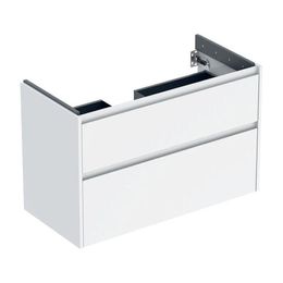 Geberit Renova Plan Waschtisch-Unterschrank 504032011 2 Schubladen, Korpus/Front wei&szlig; / lackiert seidenglanz, Breite 94,8 cm