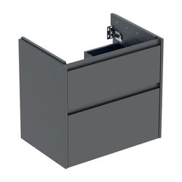 Geberit Renova Plan Waschtisch-Unterschrank 504028JK1 2 Schubladen, Korpus/Front lava / lackiert seidenmatt, Breite 64,4 cm