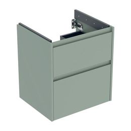 Geberit Renova Plan Waschtisch-Unterschrank 504026IK1 2 Schubladen, Korpus/Front salbeigr&uuml;n / lackiert seidenmatt, Breite 54,6 cm