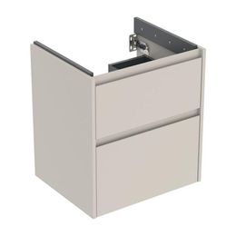 Geberit Renova Plan Waschtisch-Unterschrank 504026DB1 2 Schubladen, Korpus/Front sandgrau / lackiert seidenmatt, Breite 54,6 cm