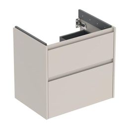 Geberit Renova Plan Waschtisch-Unterschrank 504028DB1 2 Schubladen, Korpus/Front sandgrau / lackiert seidenmatt, Breite 64,4 cm
