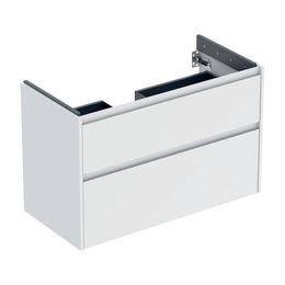 Geberit Renova Plan Waschtisch-Unterschrank 504032001 2 Schubladen, Korpus/Front wei&szlig; / lackiert seidenmatt, Breite 94,8 cm