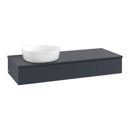 Villeroy & Boch Villeroy und Boch Antao Waschtisch-Unterschrank K11110HG 120x19x50cm, Waschbeckenplattenfarbe Lack, midnight blue matt lacquer