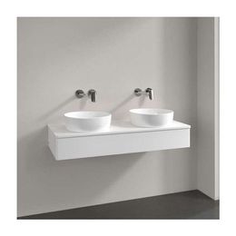 Villeroy & Boch Villeroy und Boch Antao Waschtisch-Unterschrank K13050MT 120x19x50cm, Hahnloch, Waschbeckenplattenfarbe Lack, white matt lacquer