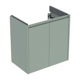 Geberit Renova Compact Waschtisch-Unterschrank 504085IK1 2 T&uuml;ren, Breite 59,7cm, Korpus/Front salbeigr&uuml;n / lackiert seidenmatt