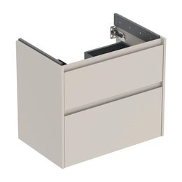 Geberit Renova Plan Waschtisch-Unterschrank 504029DB1 2 Schubladen, Korpus/Front sandgrau / lackiert seidenmatt, Breite 69,3 cm