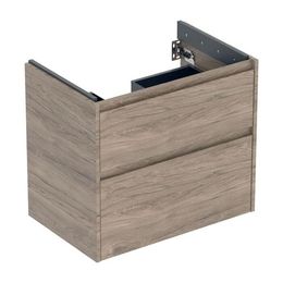 Geberit Renova Plan Waschtisch-Unterschrank 504029JR1 2 Schubladen, Korpus/Front Nussbaum / Melamin Holzstruktur, Breite 69,3 cm