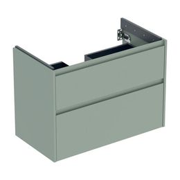 Geberit Renova Plan Waschtisch-Unterschrank 504031IK1 2 Schubladen, Korpus/Front salbeigr&uuml;n / lackiert seidenmatt, Breite 84,6 cm