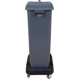 Probbax Wertstoffsammler mit Fahrwagen, Deckel grau, 80 Liter