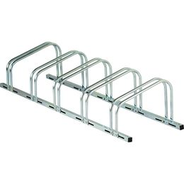 eurokraft basic Fahrradst&auml;nder, verzinkt, B 1370 mm, 5 Stellpl&auml;tze