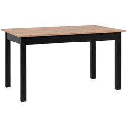 P & B Esstisch, Schwarz, Eiche Artisan, Holzwerkstoff, rechteckig, eckig, 70x76.5x120 cm, ausziehbar, Esszimmer, Tische, Esstische, Esstische ausziehbar